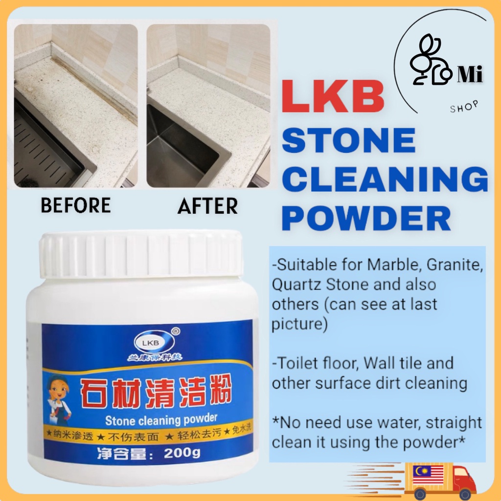 TMi LKB Stone Cleaning Powder (200g) Kitchen Countertop Tile Cleaning ...