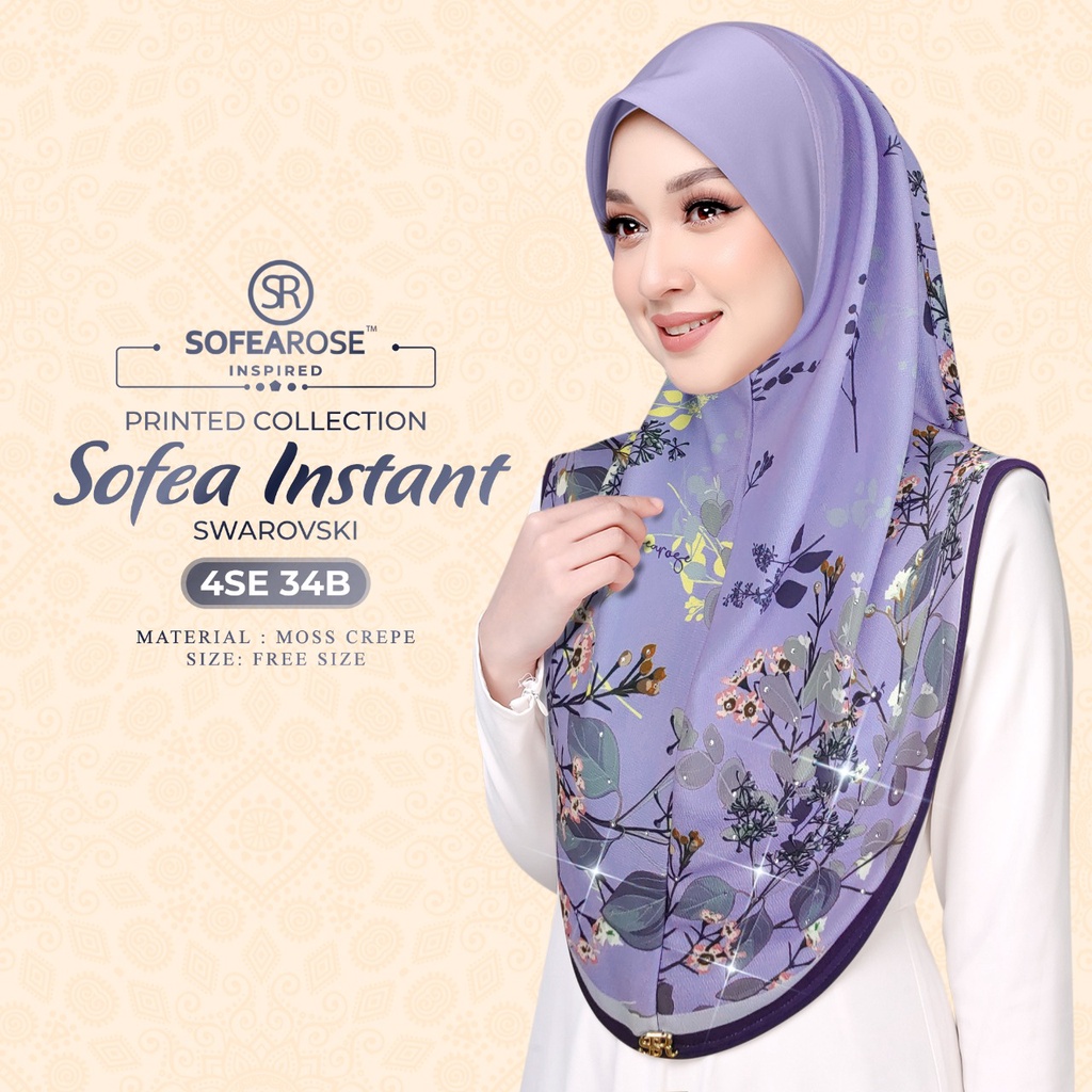 Tudung Sarung Sofearose Printed | Shopee Malaysia