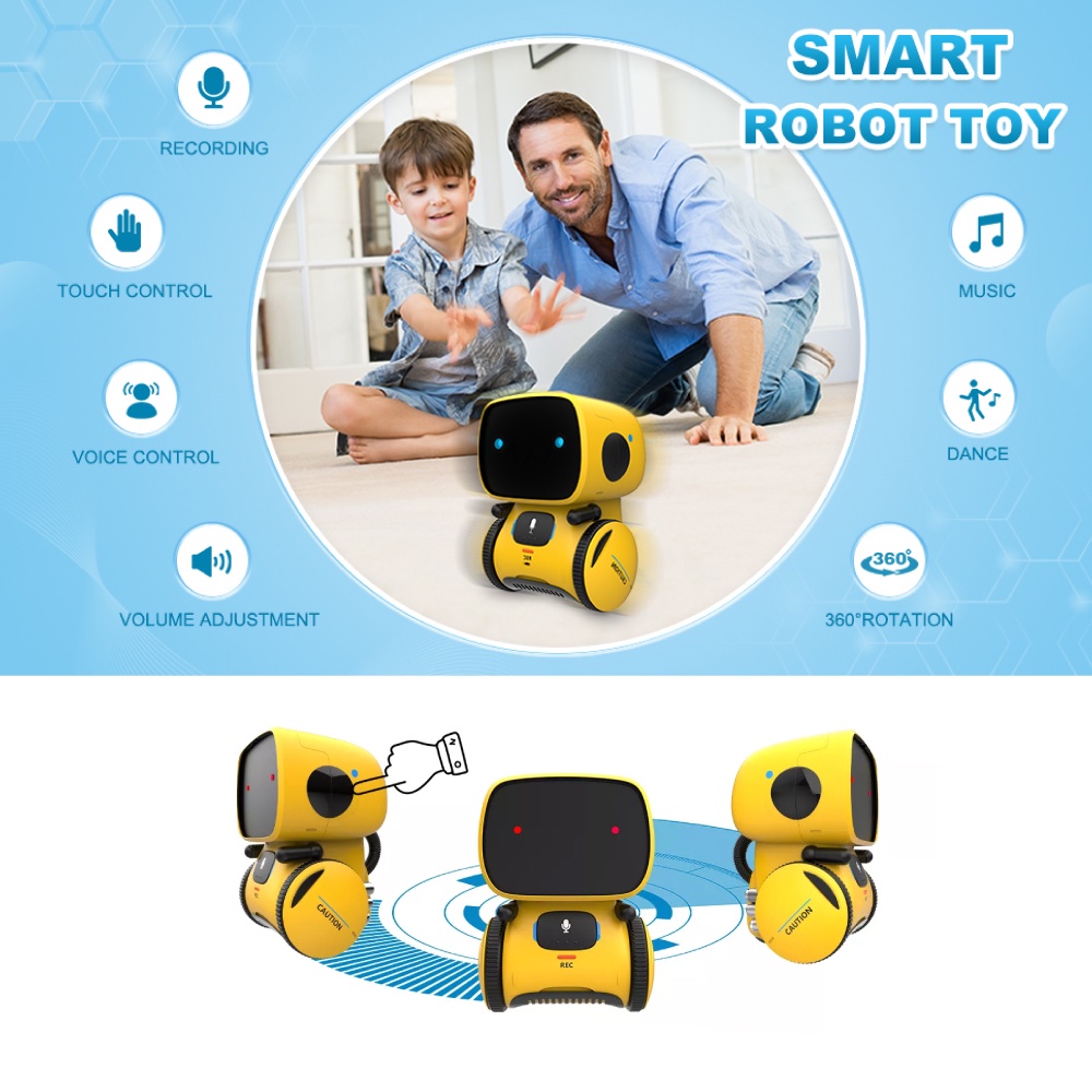 【READY STOCK】AT MINI POCKET ROBOT TOY B90 WITH DANCE&MUSIC&WALKING ...