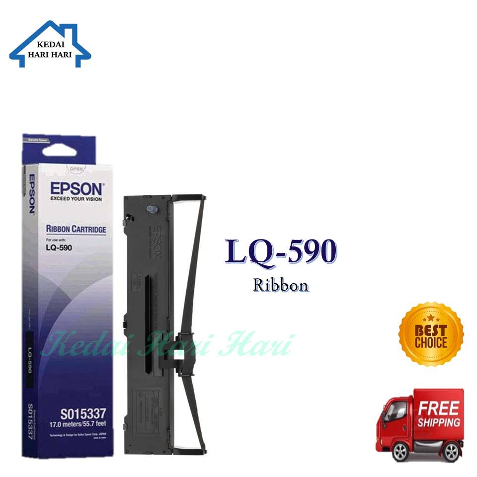 Epson LQ-590 / LQ 590 Ink Ribbon / LQ590 Ribbon Cartridge S015589 ...