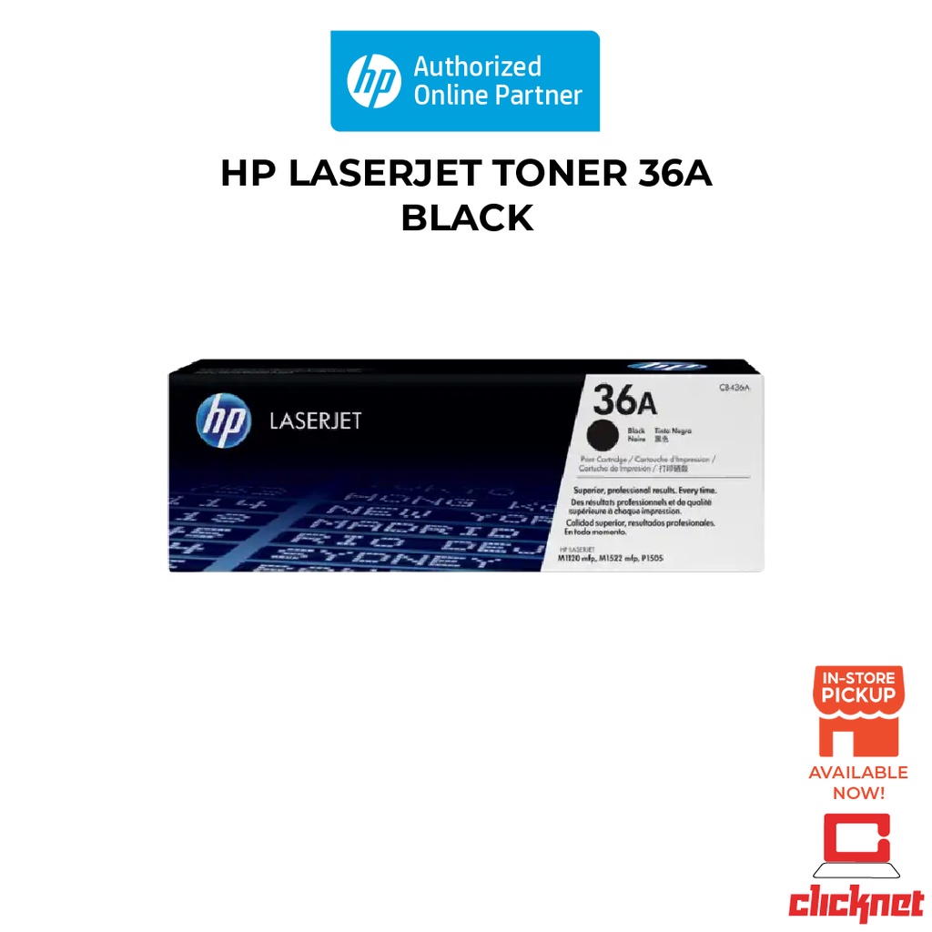 HP 36A Black Original LaserJet Toner Cartridge, CB436A | Shopee Malaysia