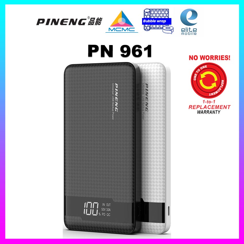 Pineng PN 961 PD (10000mAh) Lithium Polymer Power Bank Quick Charge 3.0 ...