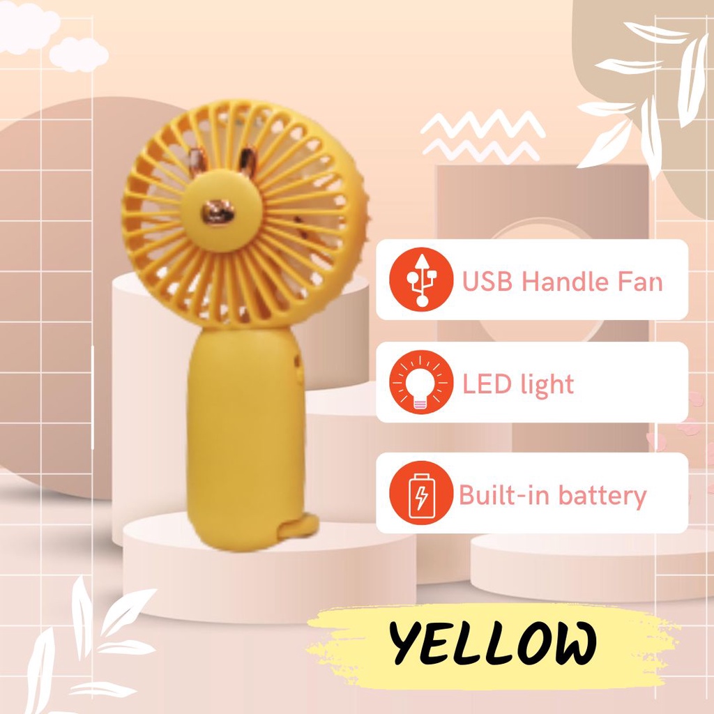 Diandi SQ2263 USB Handle Mini Fan -Beach/Green/Pink/Yellow (1 Month Warranty) | Shopee Malaysia