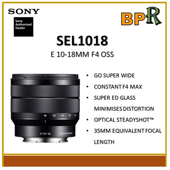 Sony E 10-18mm f/4 OSS Lens (SEL1018) - Sony Malaysia Warranty | Shopee ...