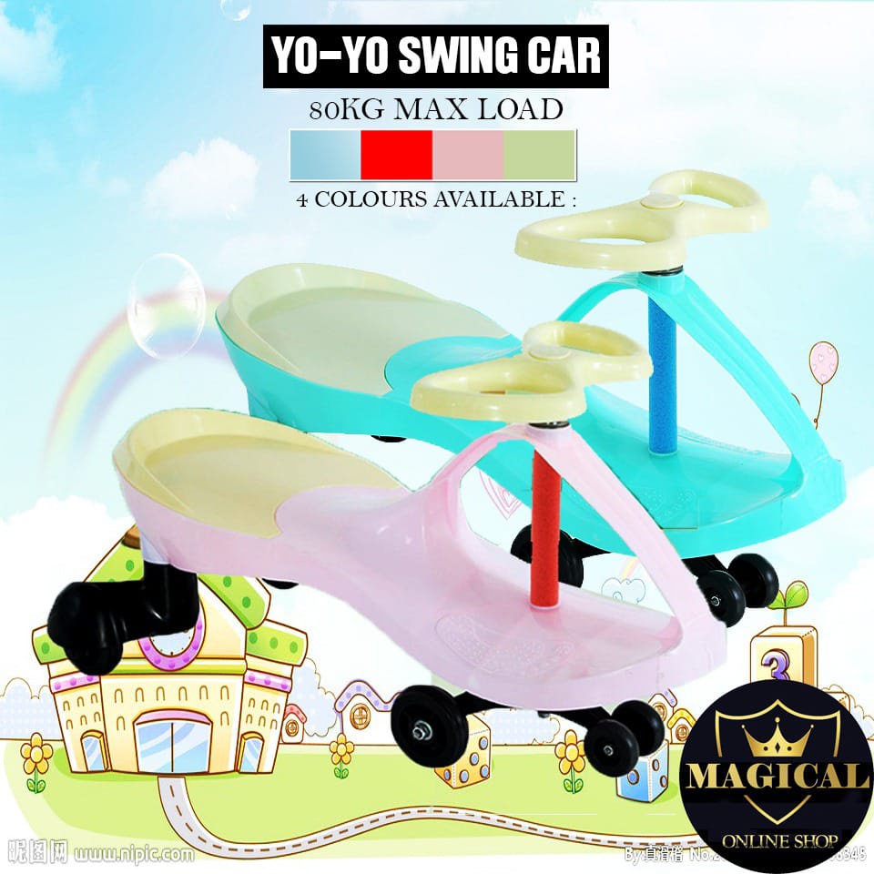 Swing Car Yoyo Car Yoyo Plasma Twist Children Ride on Wiggle Tricycle ...