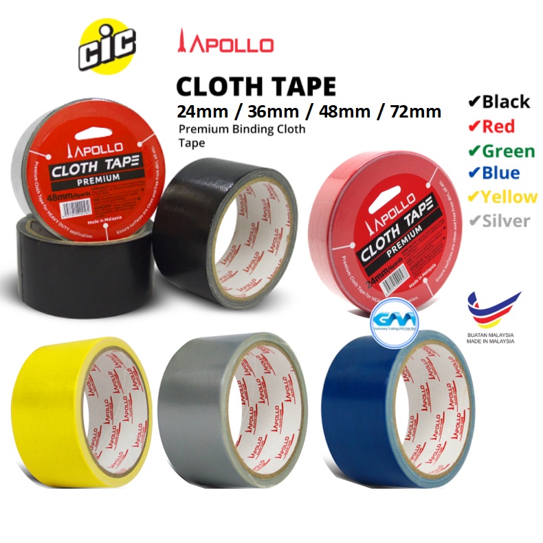 APOLLO Premium Binding Cloth Tape (24mm/36mm/48mm/72mm x 6yards ...
