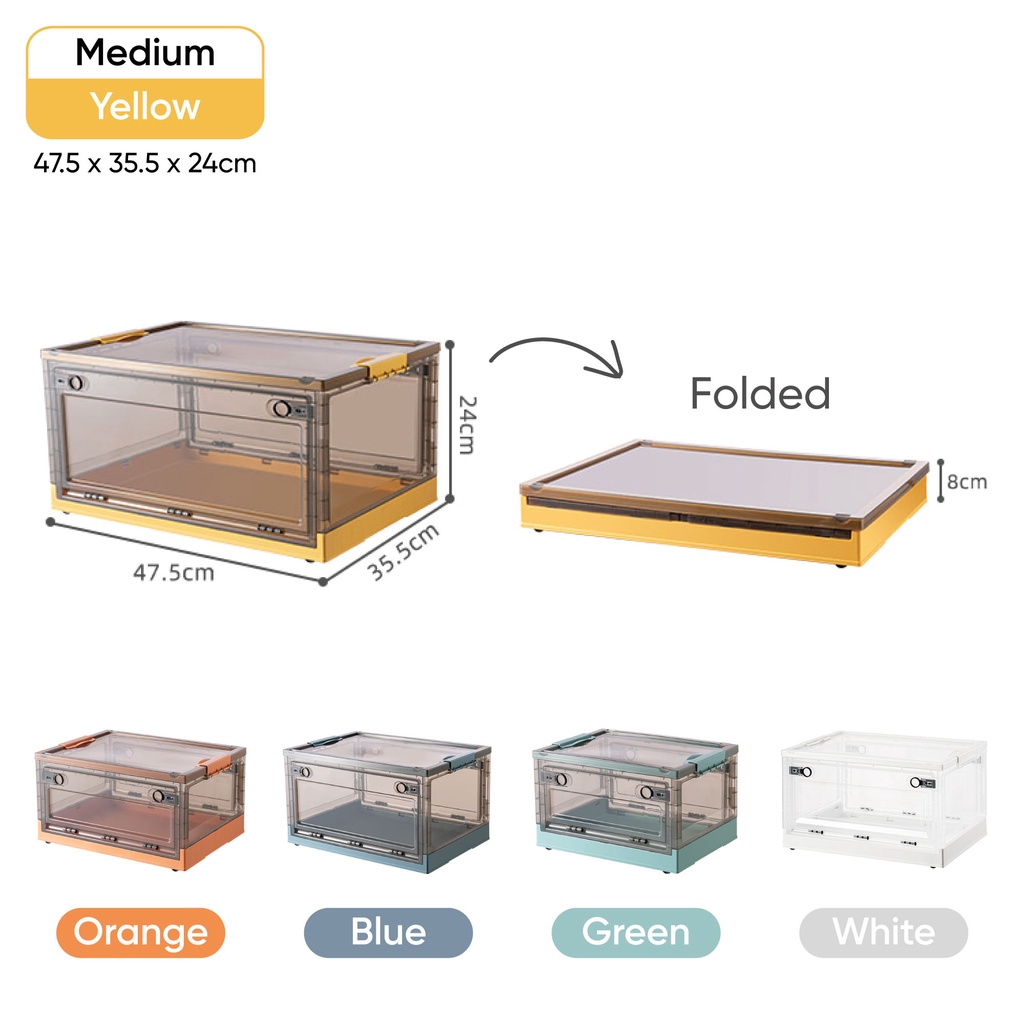 Foldable Storage Box [Medium size - 47.5 x 35.5 x 24cm] Foldable ...
