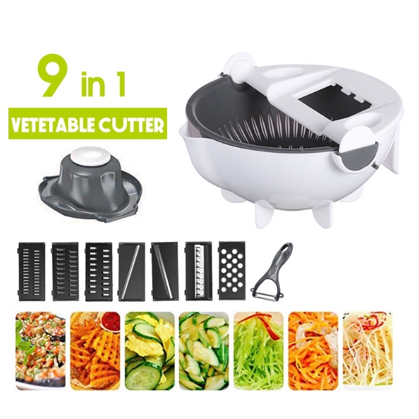 9in1 Multi-functional Manual Cutting Food Vegetables Potato Slicer ...