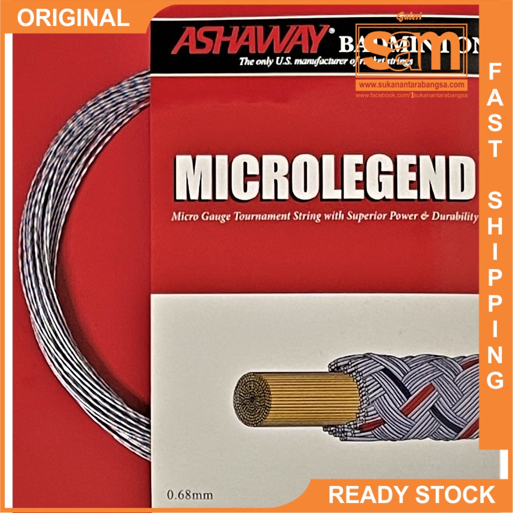 Ashaway Micro Legend Micro Gauge Tournament Badminton String 0.68mm ...