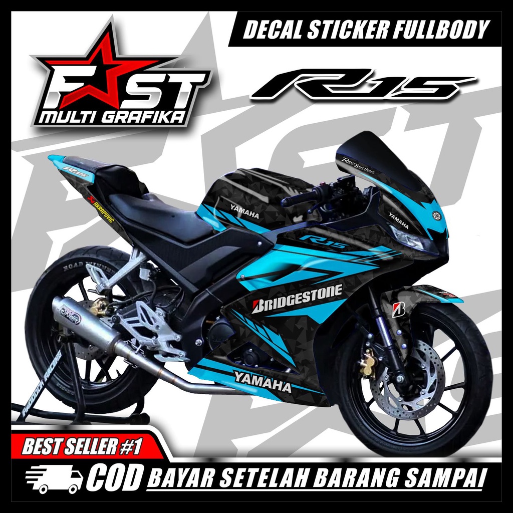 Sticker Decal R15 V3 Sticker Decal Motorcycle Yamaha R15 V3 Fullbody ...