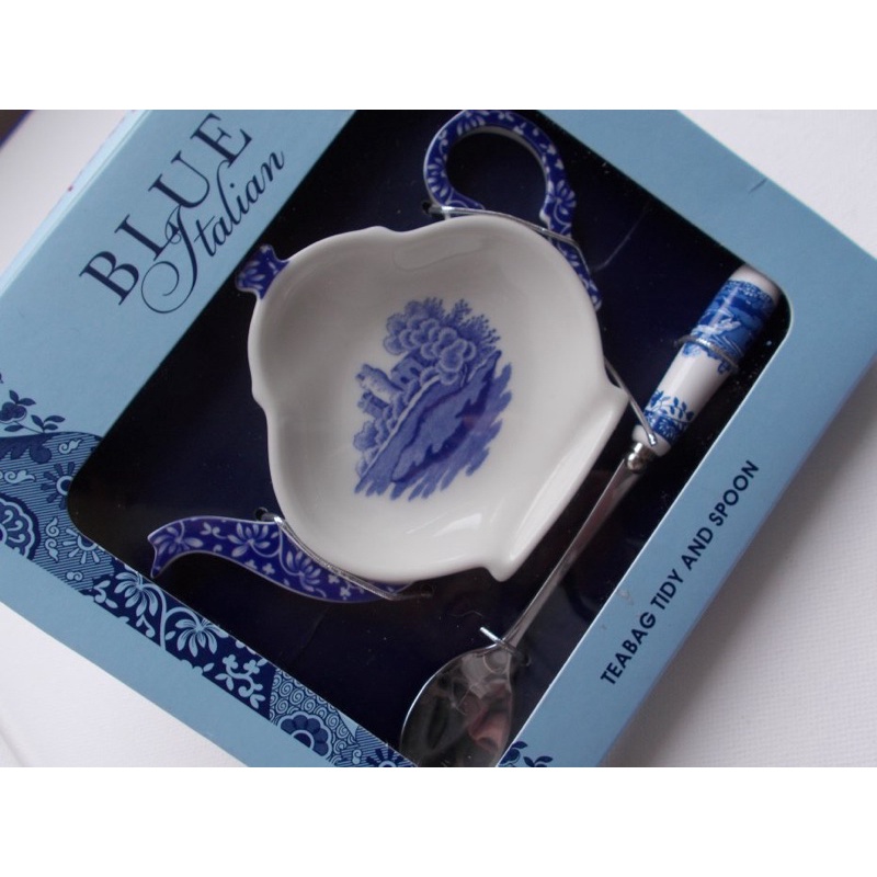 Spode Blue Italian Tea Bag Tidy or Spoon Rest (1st quality) | Shopee ...