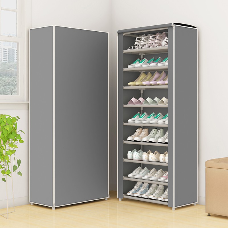 Stackable 10 Tier Shoe Rack With Dust Cover Cabinet With Dustproof ...