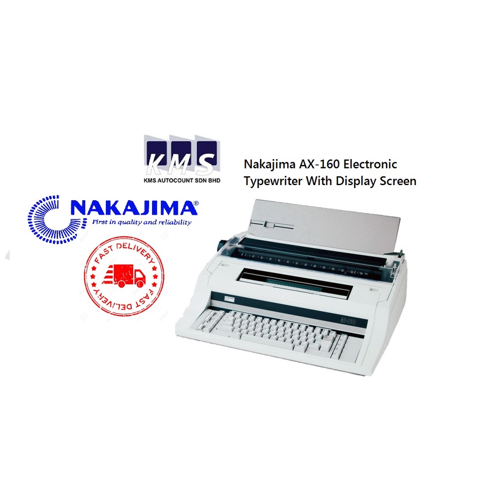 Nakajima AX-160 Electronic Typewriter With Display Screen | Shopee Malaysia