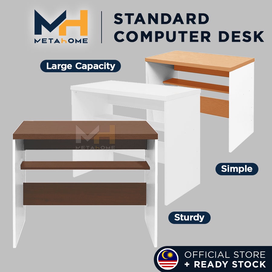 MetaHome Standard Computer Desk PC Desktop Table Home Office Study ...