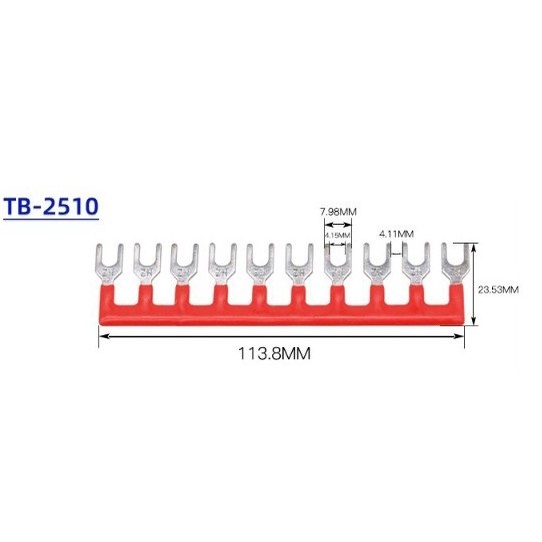TB25 TB-25 3/4/5/6/8/10/12 Fixed Barrier Dual Row Strip Screw Terminal ...