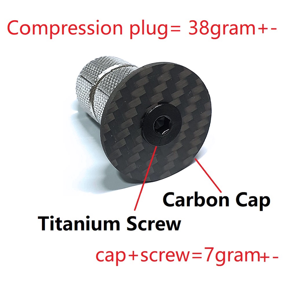 Bicycle Compression Plug Fork Steerer Headset Stem Top Cap Carbon Star ...