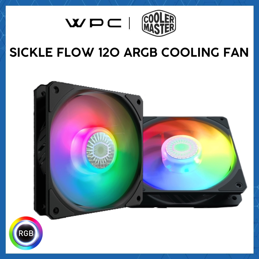 COOLER MASTER SICKLE FLOW 120 ARGB COOLING FAN (MFX-B2DN-18NPA-R1 ...