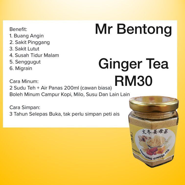 GINGER TEA MR BENTONG / TEH HALIA MR BENTONG | Shopee Malaysia