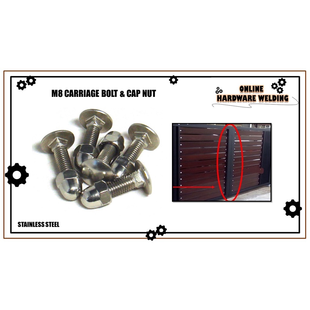 [ Stainless Steel ] M8 Bolt And Nut Aluminium Gate Panel / Aluminium ...