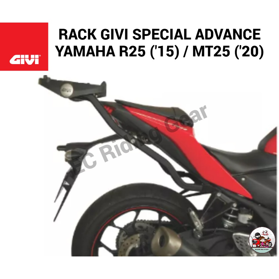 RACK GIVI 100% ORIGINAL RACK GIVI SPECIAL ADVANCE YAMAHA R25 (2015 ...