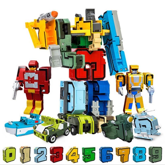 Mechman Shape Changing Number Robot Toy Mech Man Digital Model | Shopee ...