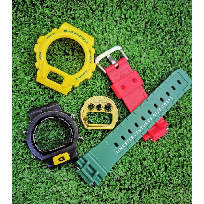 B&B BnB Band Bezel RASTA DW6900 CUSTOM UNTUK GSHOCK COPY ORI SAHAJA ...