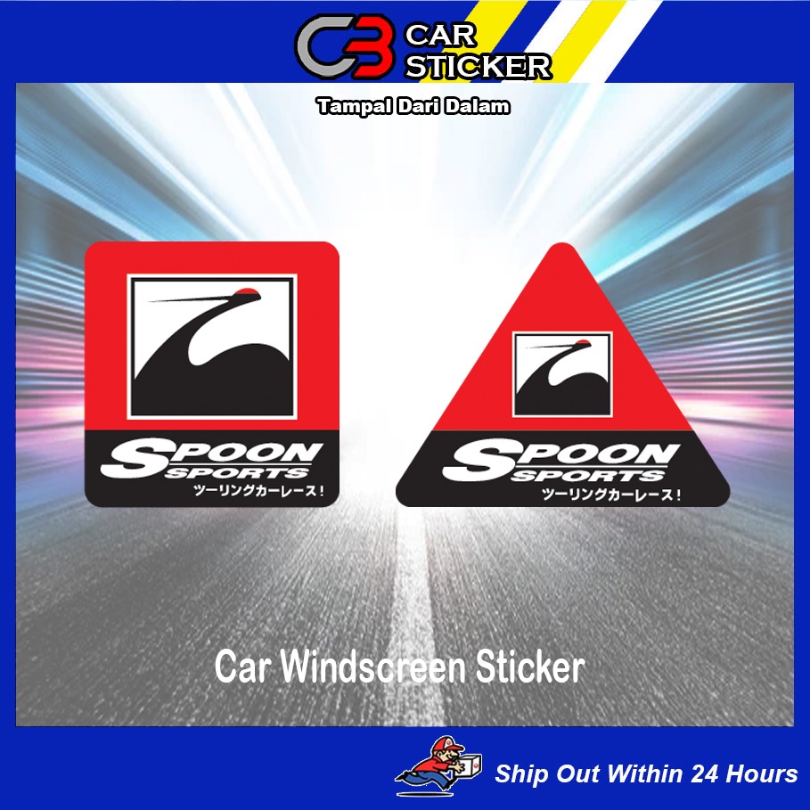 Spoon Sport Japanese Car Windscreen Sticker / cs856 | Shopee Malaysia