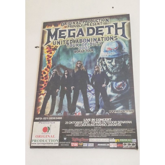 Megadeth live in Indonesia poster (Frame Entry) | Shopee Malaysia