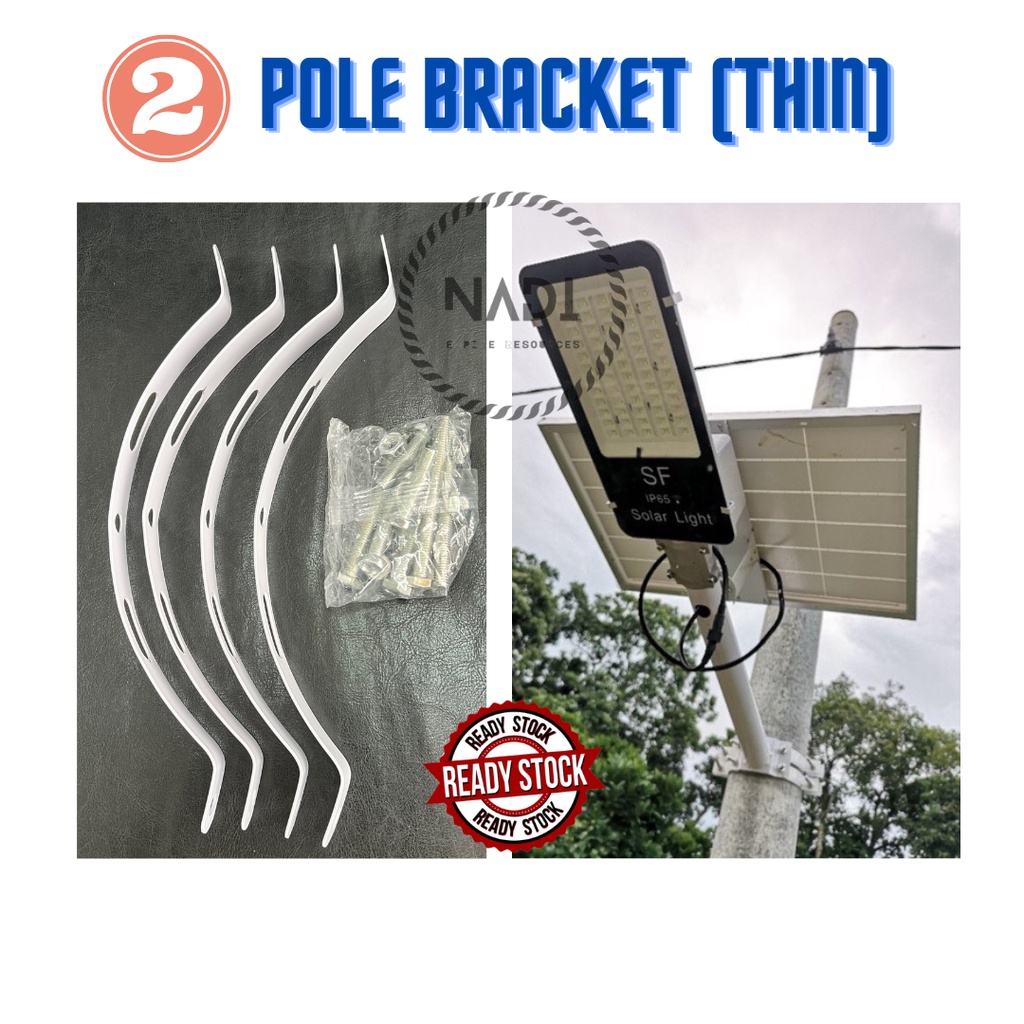 Bracket Lampu Solar Jalan Untuk Tiang Bulat Besar / Kecil Diameter +-20 ...