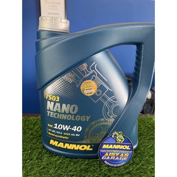 Readystock!!! Minyak Hitam Mannol Nano Technology 10W-40 4L | Shopee ...