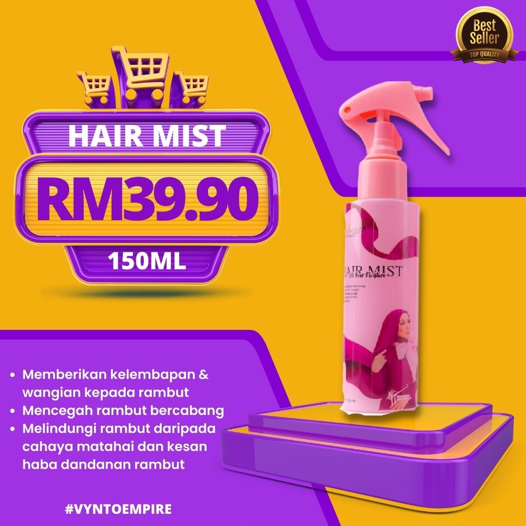 Faith Fleur Mni Hair Mist 150ml (for Rambut Kepam, Gugur, Kering, Wangi ...