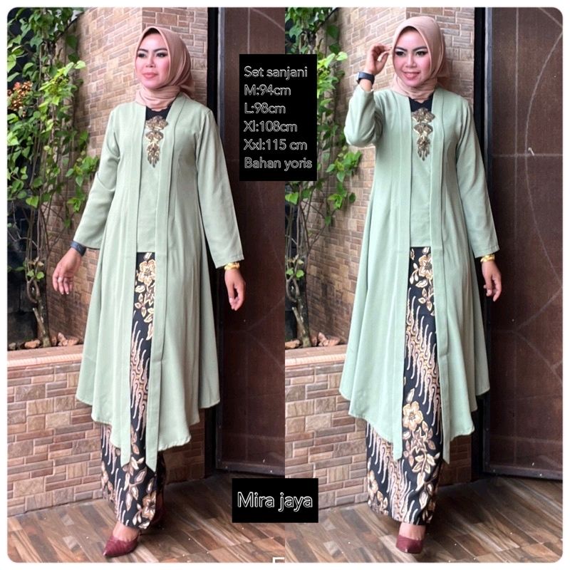 🔥 READY STOCK 🇲🇾🔥 Set kebaya Labuh Kota Bharu Batik Nyonya (long kebaya ...