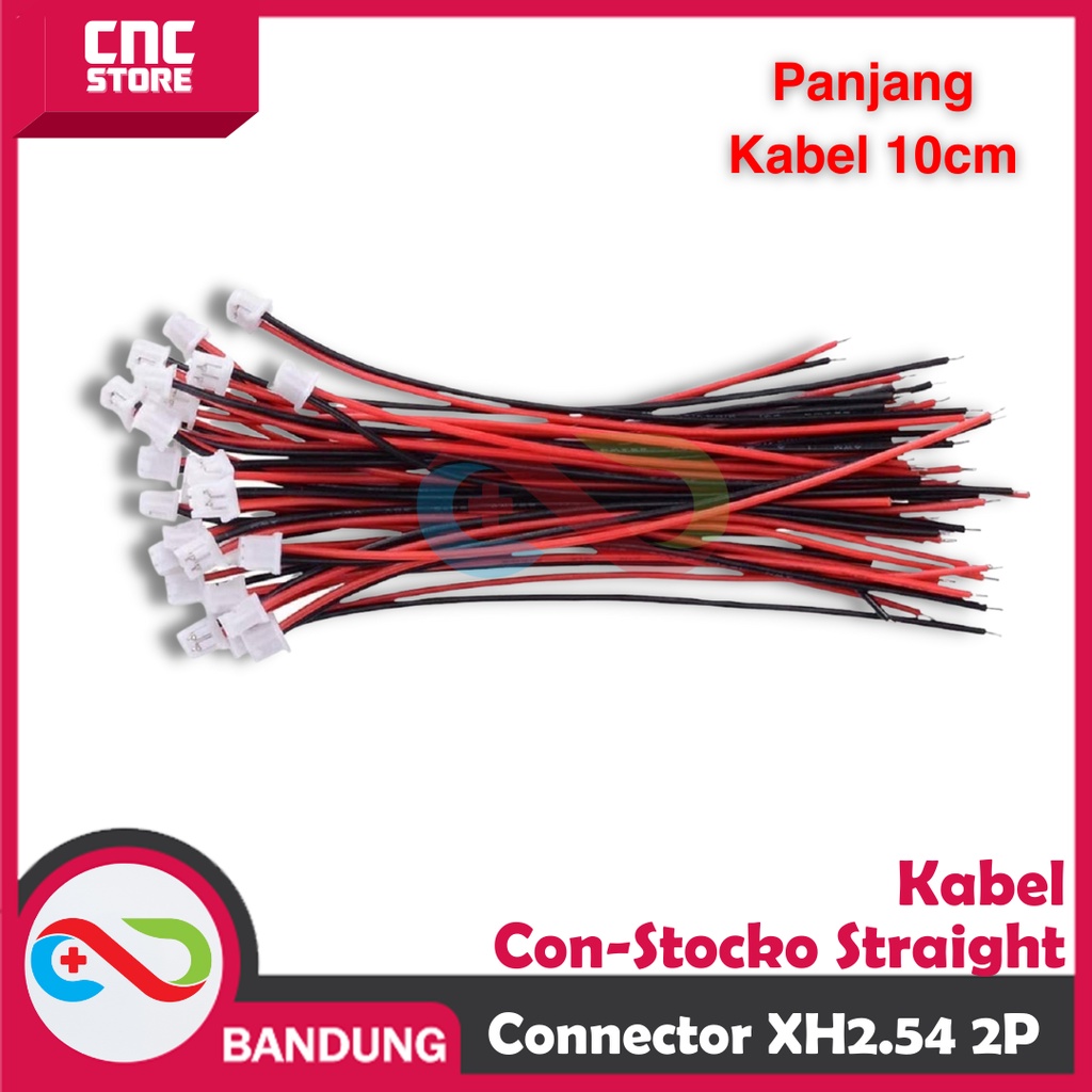 Connector XH2.54 2P FEMALE PIN 10CM CABLE JST 2.54MM SOCKET CON STOCKO | Shopee Malaysia