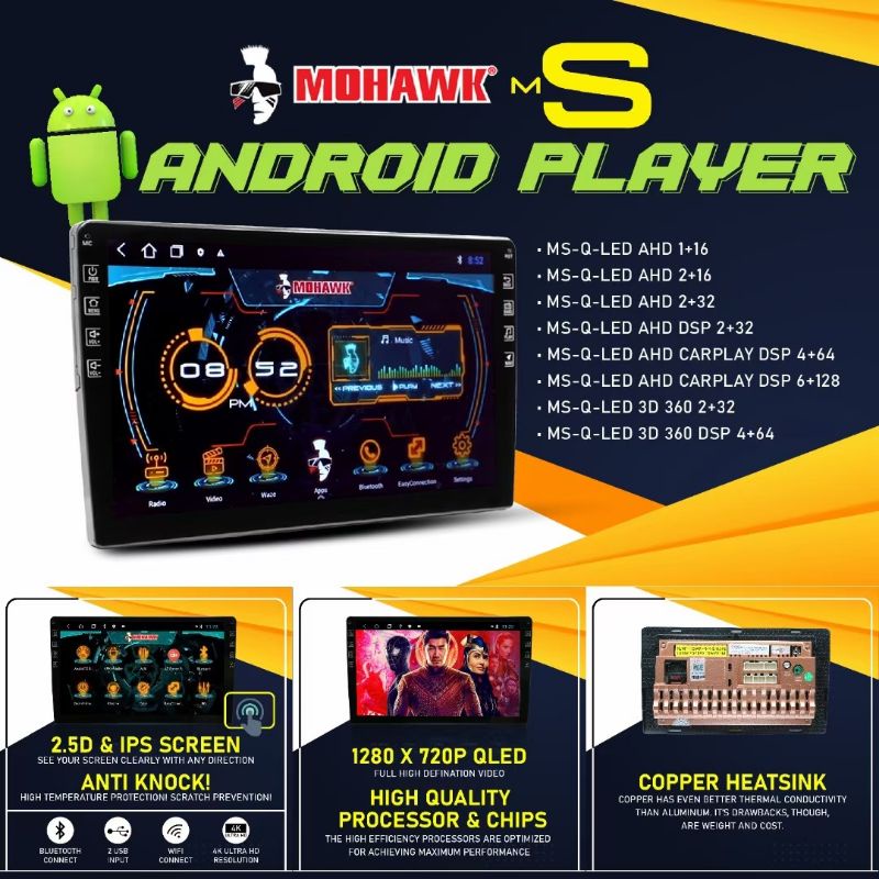 MOHAWK MS SERIES CAR ANDROID PLAYER (2024 LATEST MODEL) | Shopee Malaysia