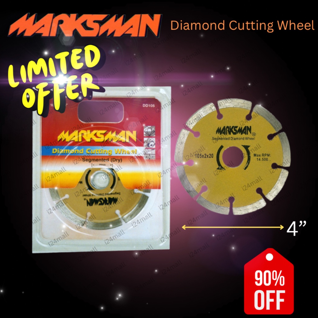 4" Marksman Diamond Cutting Disc Wheel Segmented Dry Tile Cutter Disc ...