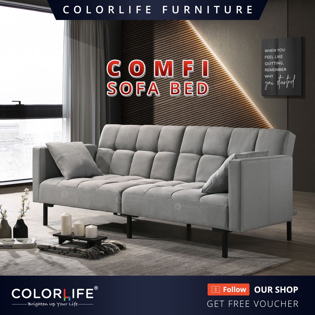 Colorlife 4 Seater Sofa Bed (Rainee/Comfi/Toffi) / Living Room Sofa ...