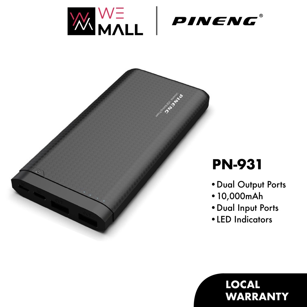 PINENG PN-931 10000mAh Powerbank PN931 10000mAh Lithium Polymer Power ...