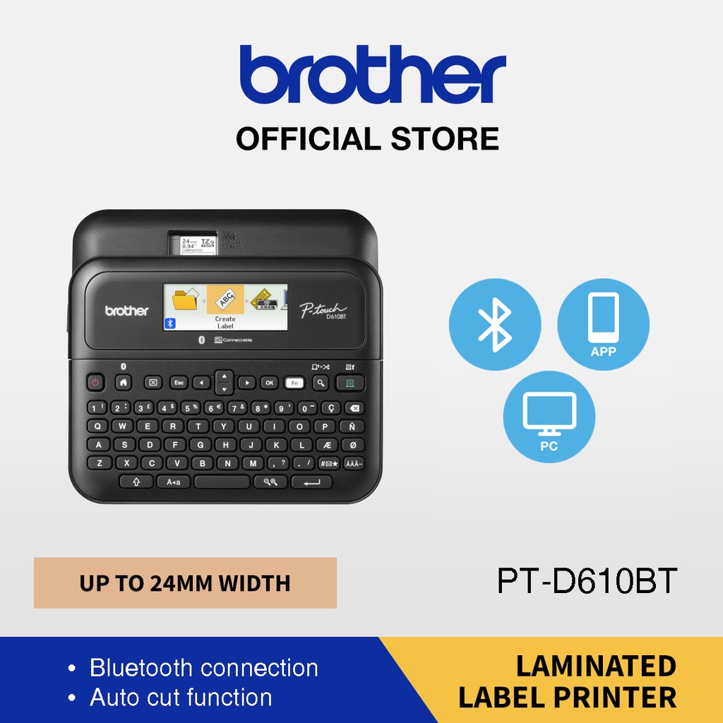 Brother PT-D610BT Business Professional Connected Label Maker Machine ...