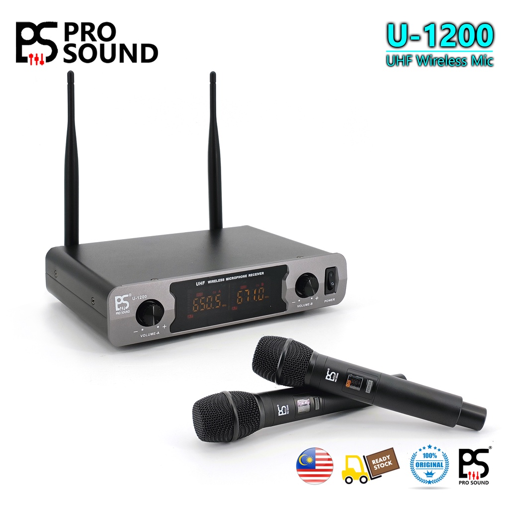 (READY STOCK) PS Pro Sound U-1200 Wireless Microphone Karaoke, Speech ...