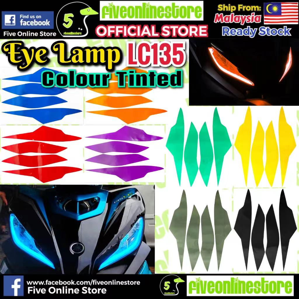 LC135 V8 Eye Lamp Tinted Color Mata Lampu Signal Sticker LC135 Colorful ...