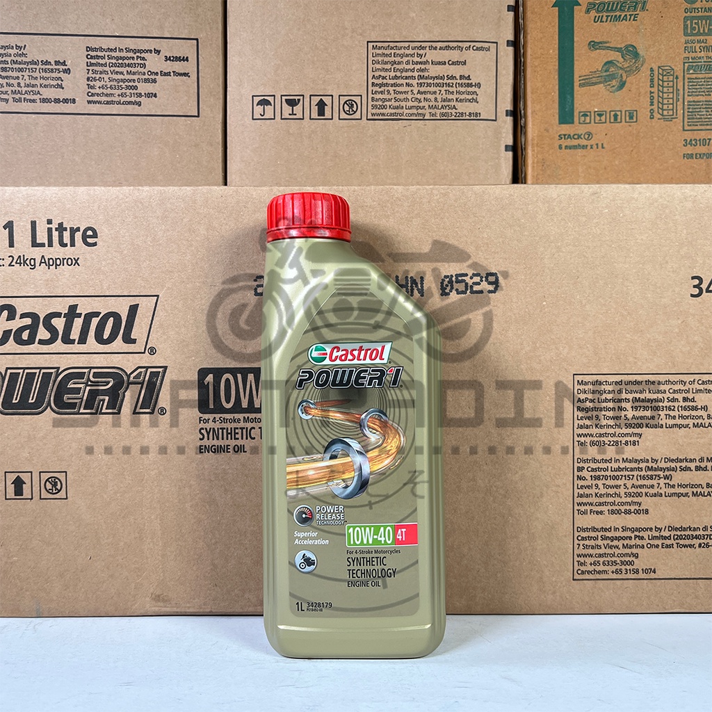 CASTROL MINYAK HITAM MOTORBIKE 100% ORIGINAL POWER 1 ULTIMATE ACTIV ...