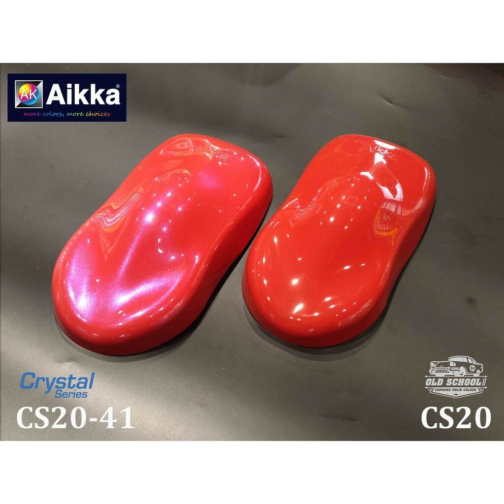AIKKA CS20-41 TOMATO RED + CRYSTAL *** OLD SCHOOL ADD ON CRYSTAL SERIES 2K CAR PAINT | Shopee ...