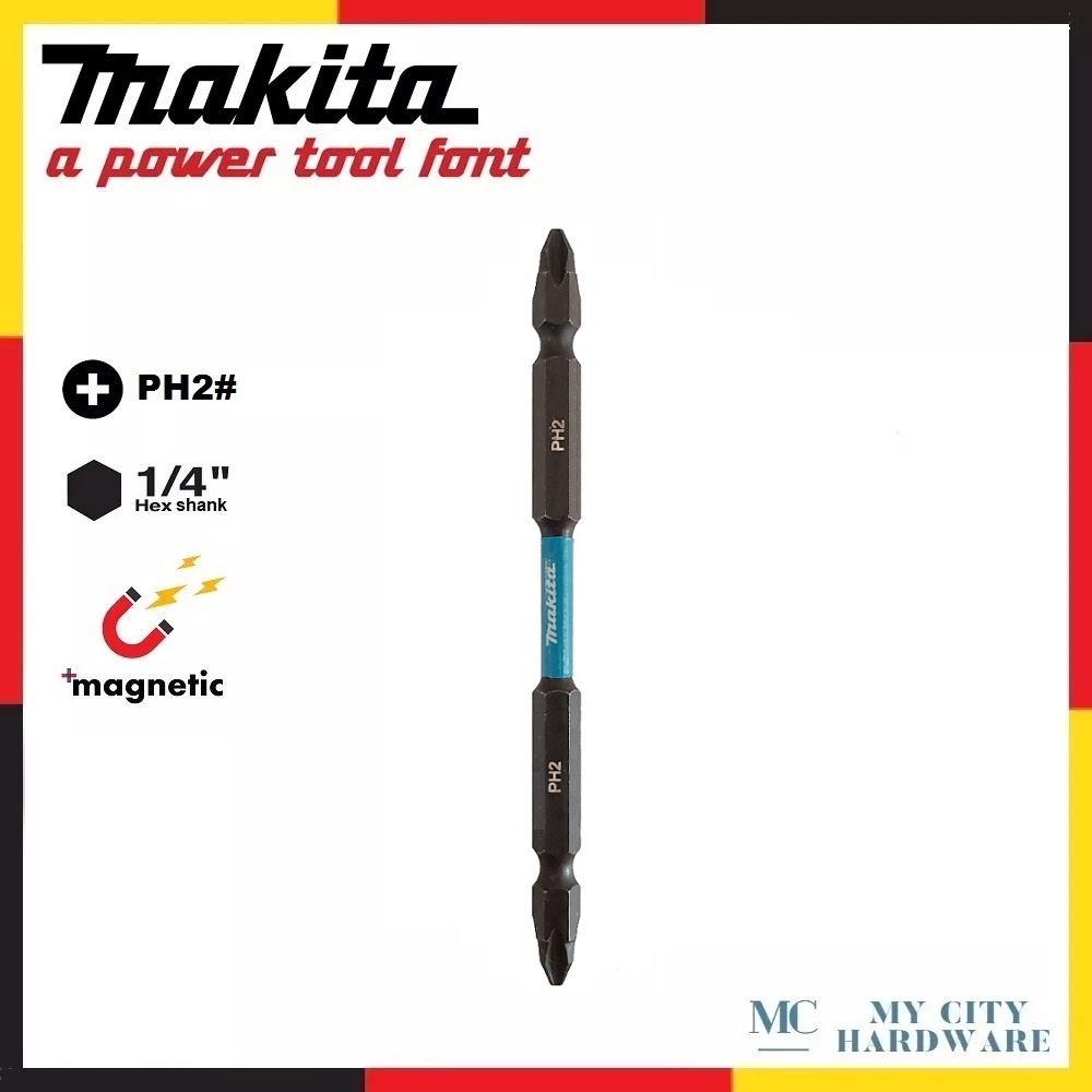 Makita PH2 x 110mm Impact Black Double-Ended Phillips Magnetic ...