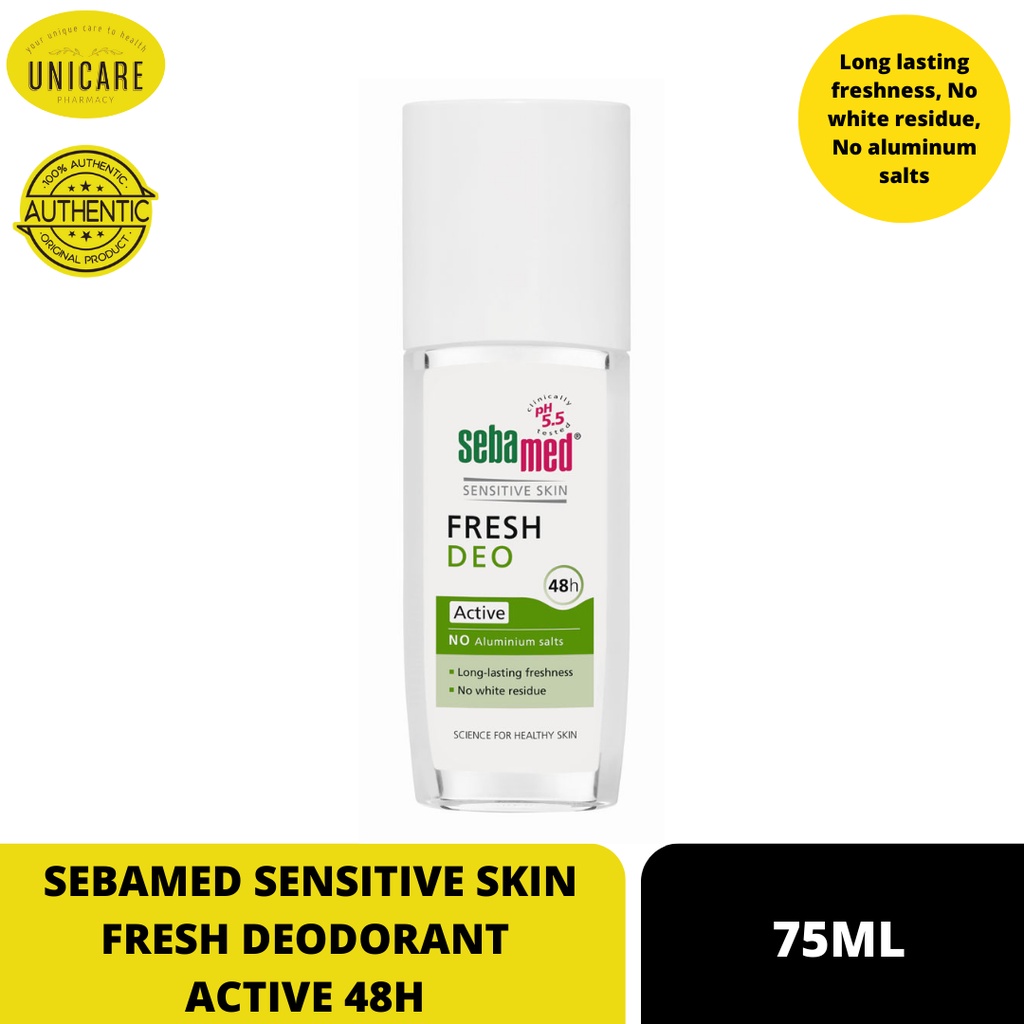 SEBAMED SENSITIVE SKIN FRESH DEODORANT ACTIVE 48H 75ML | Shopee Malaysia