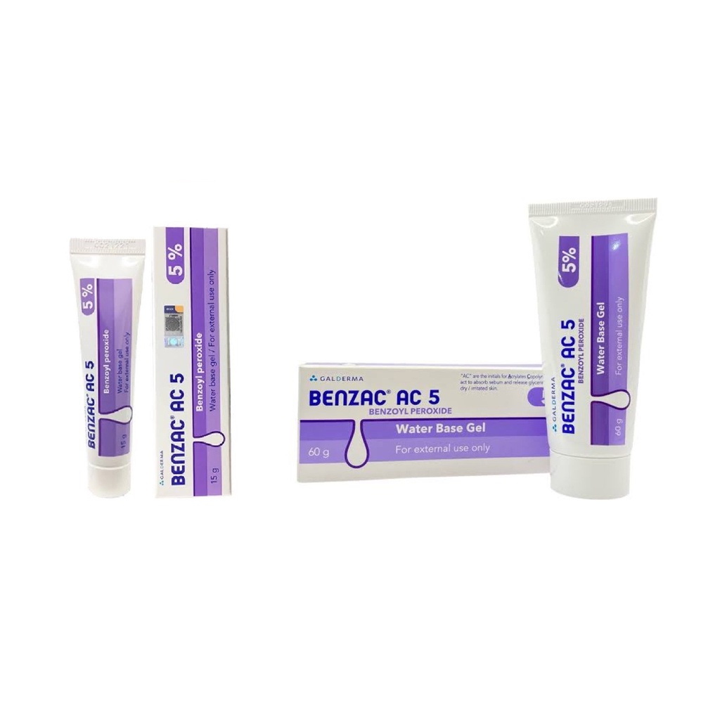 Benzac AC (Benzoyl Peroxide) Gel 5% 15g/60g | Shopee Malaysia
