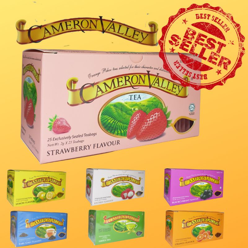 Tea in bags, 7 hot selling Strawberi, Anggur, Lemon, Green Tea, Earl ...