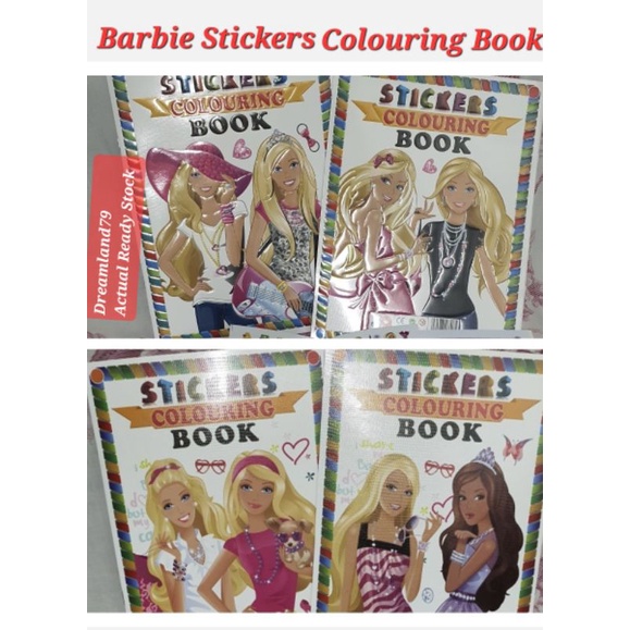 Barbie A4 Colouring Book with 2 Stickers Sheet | Shopee Malaysia