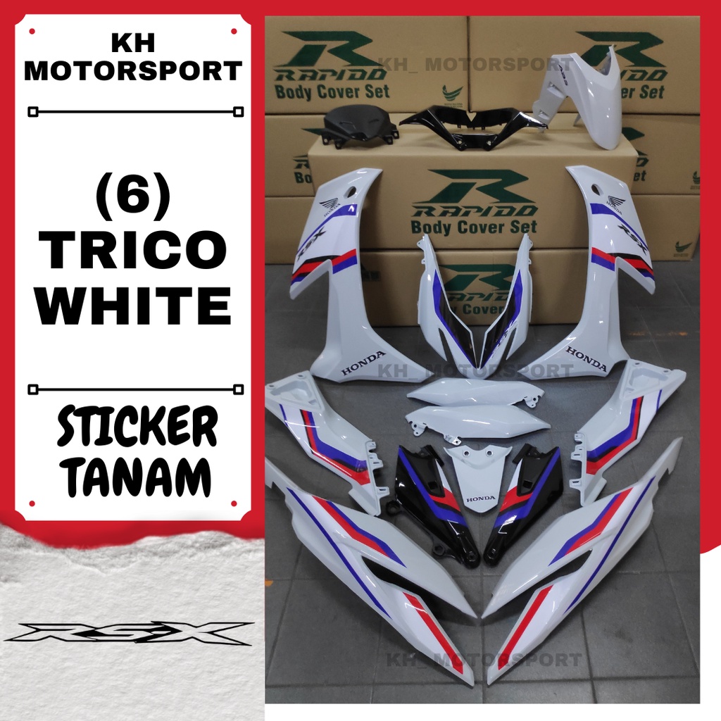 RS-X 150 (6) TRICO WHITE STICKER TANAM/AIRBRUSH | Shopee Malaysia