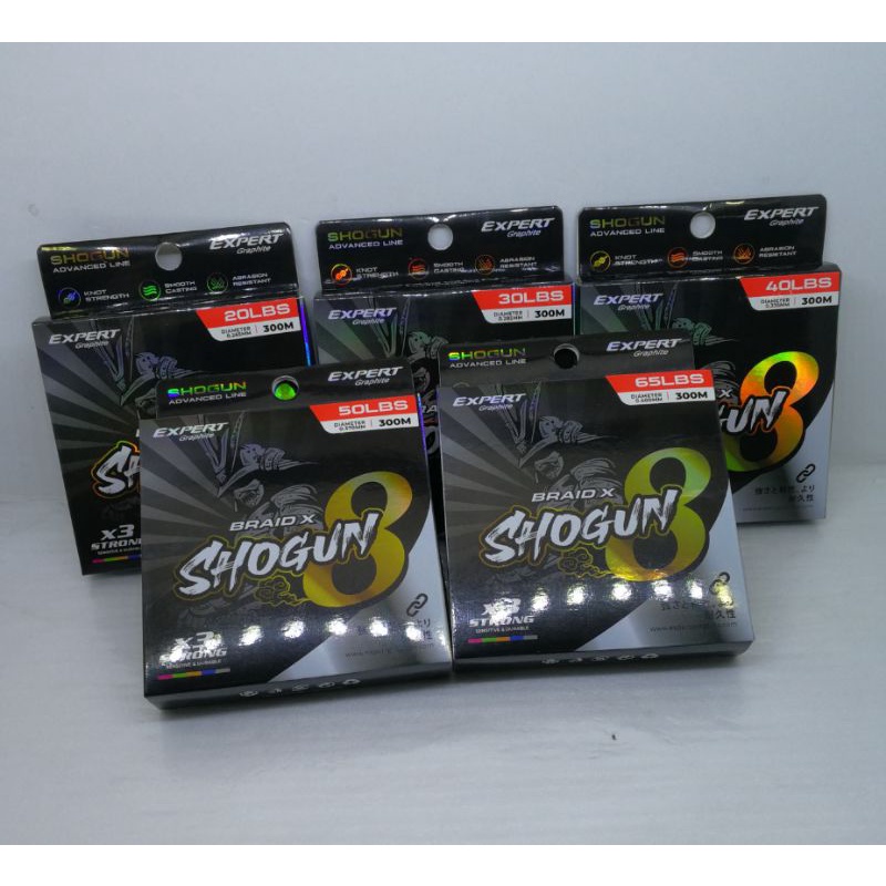 EXPERT GRAPHITE SHOGUN BRAID X8 BRAIDED LINE (300M) | Shopee Malaysia