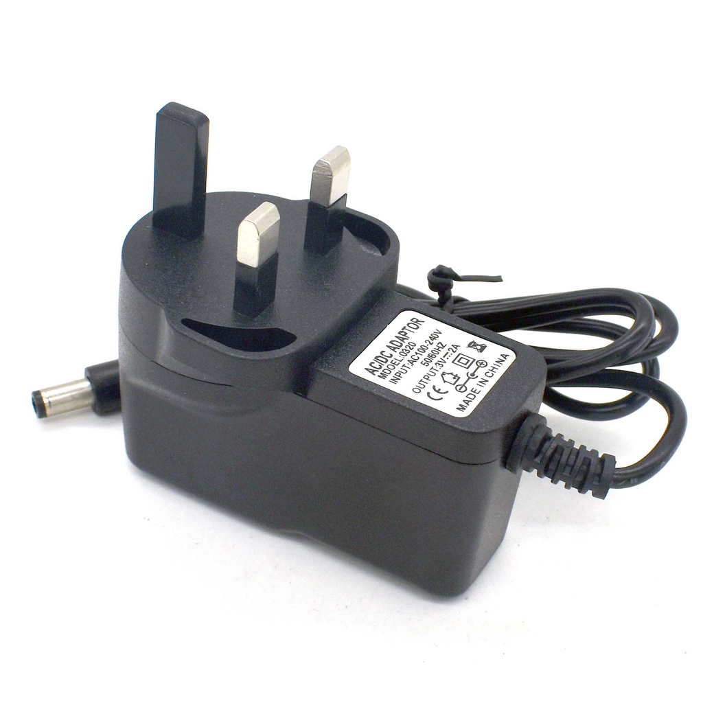 Power Adapter DC 3V 2A 3pin Wall AC Charger Cordless Charger Plug ...